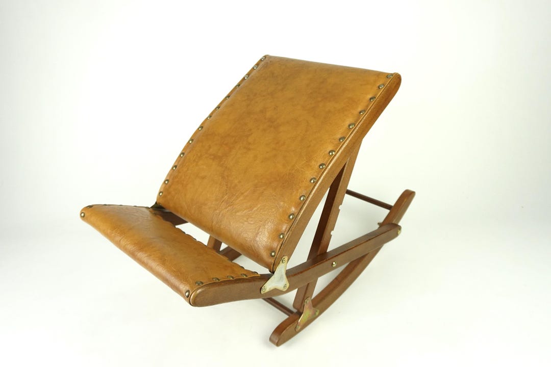 Rocking Footstool, Old Adjustable Wood Footstool, Vintage Folding ...