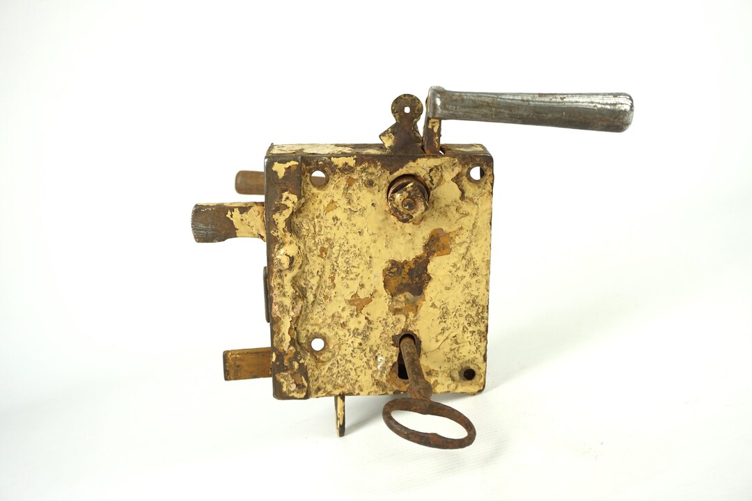 Antique Lock and Key, Old Lock for Door, Industrial Door Lock, Vintage ...