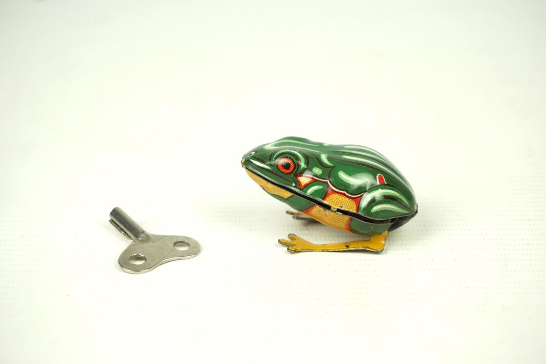 Old Wind-up Toy Frog, Collectible Toy Frog Zone -USA GERMANY From the ...