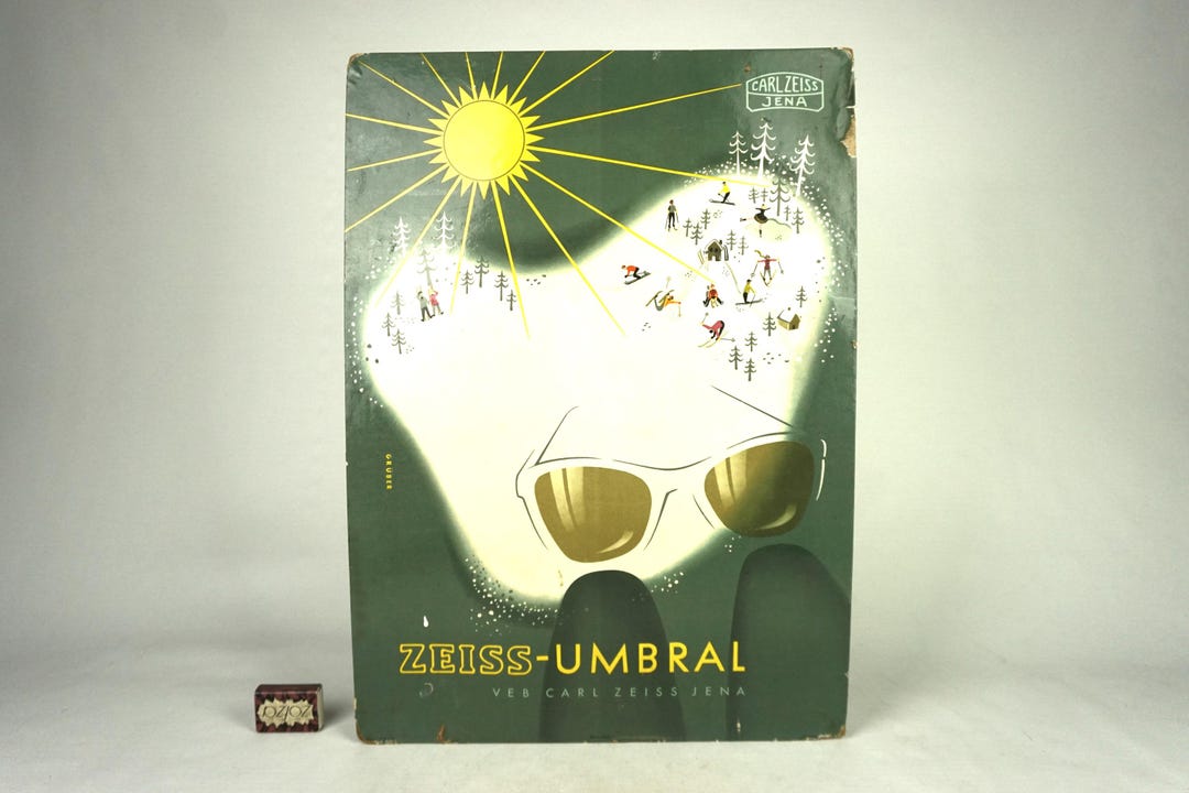 Original Big Poster From The60s, Old Authentic Advertising, Glasses ...
