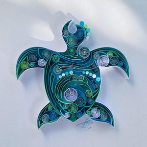 Quilling Wall Art 'turtle' - Turtle Paper Art - Quilled Turtle - Unique ...