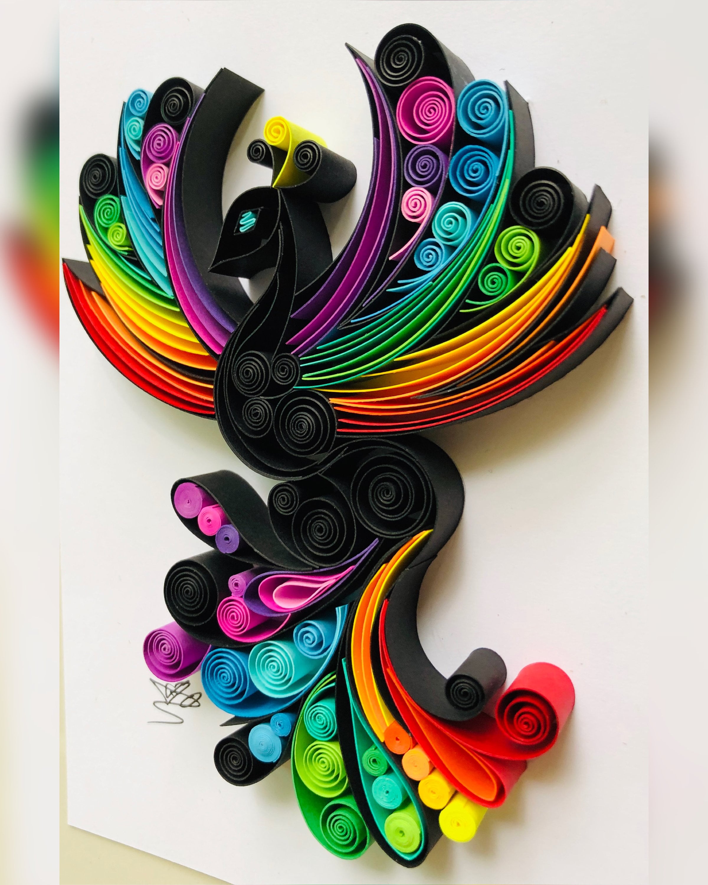Phoenix Quilling Art The Phoenix Quilled Paper Art Unique | Etsy