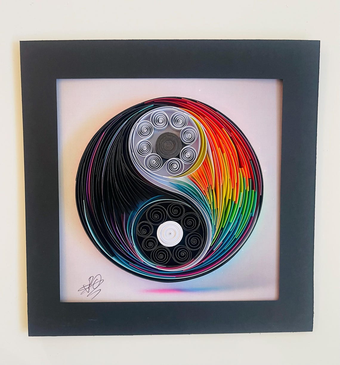 Unique Yin Yang Quilling Art – Rainbow Paper Wall Decor - Etsy