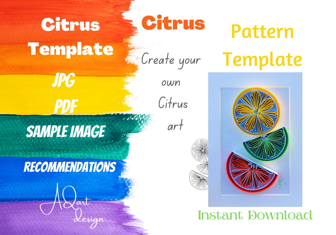 Citrus Pattern - Citrus Template - Lemons Pattern - How to Make ...
