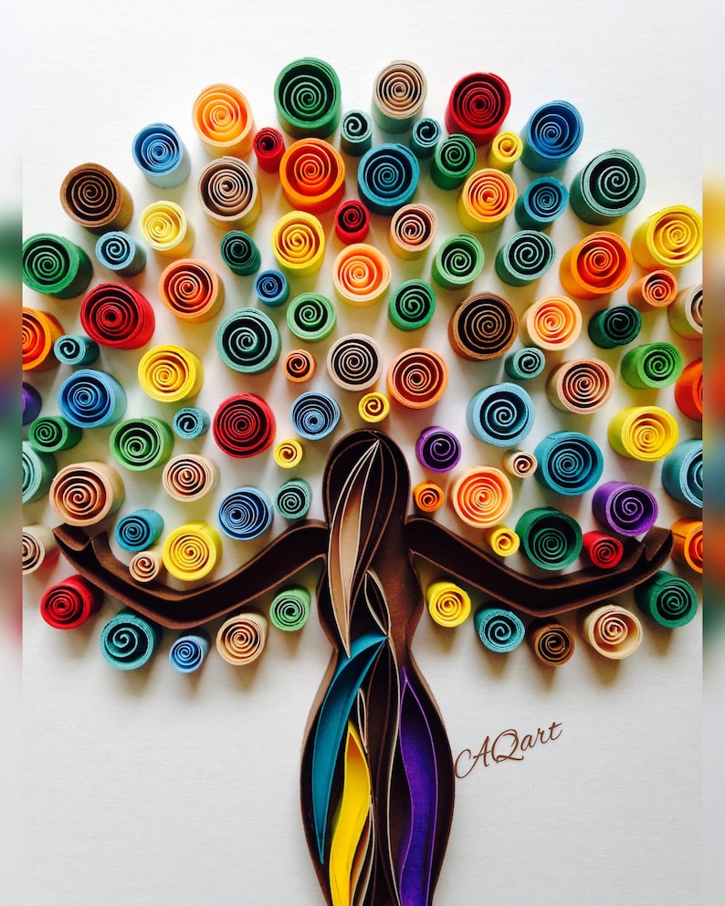 Quilling Art 'Tree of Life'Paper Wall Art-Unique | Etsy