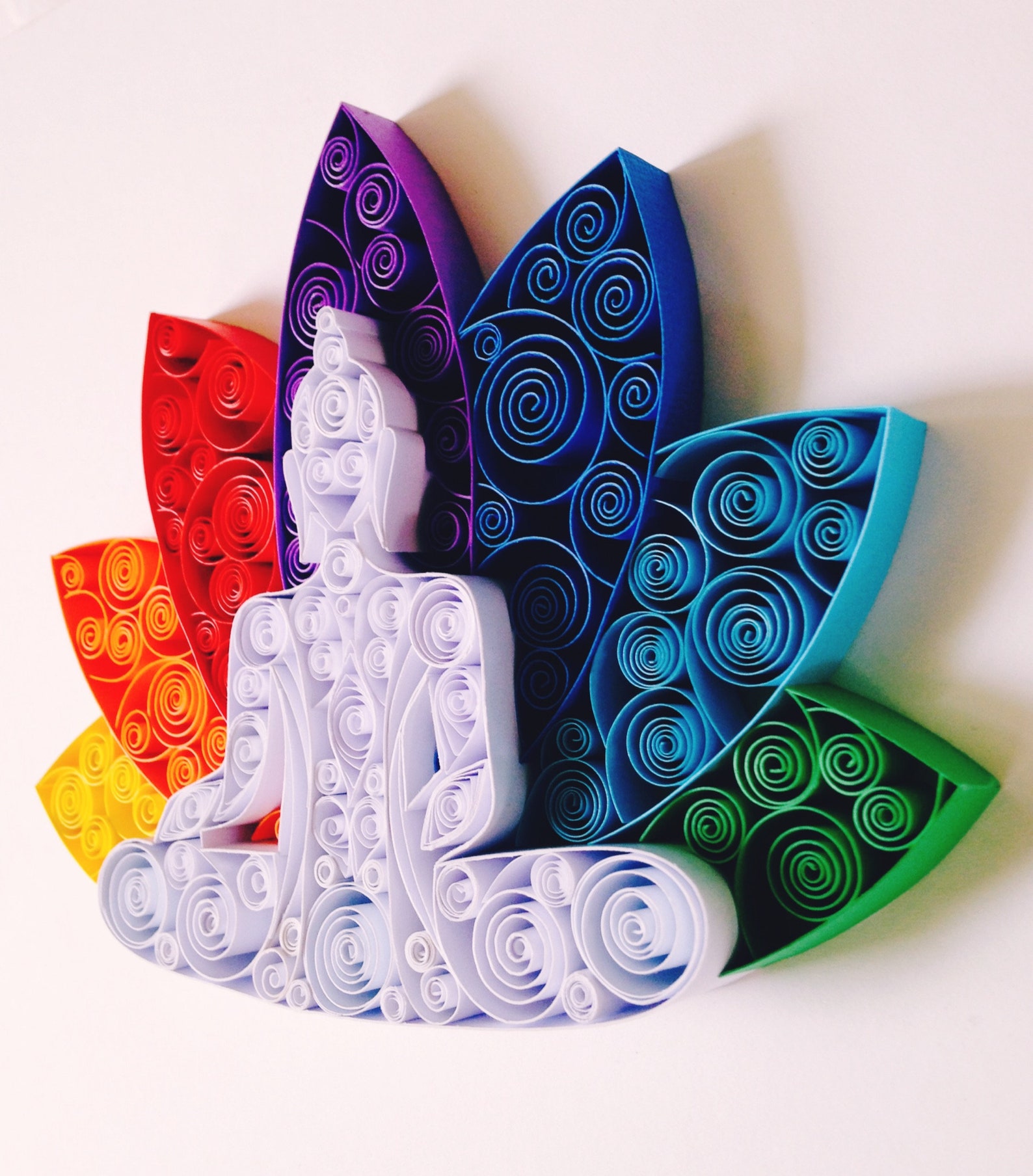 Quilling Art Lotus Buddha Unique Gift Yoga Art Lotus Art - Etsy UK