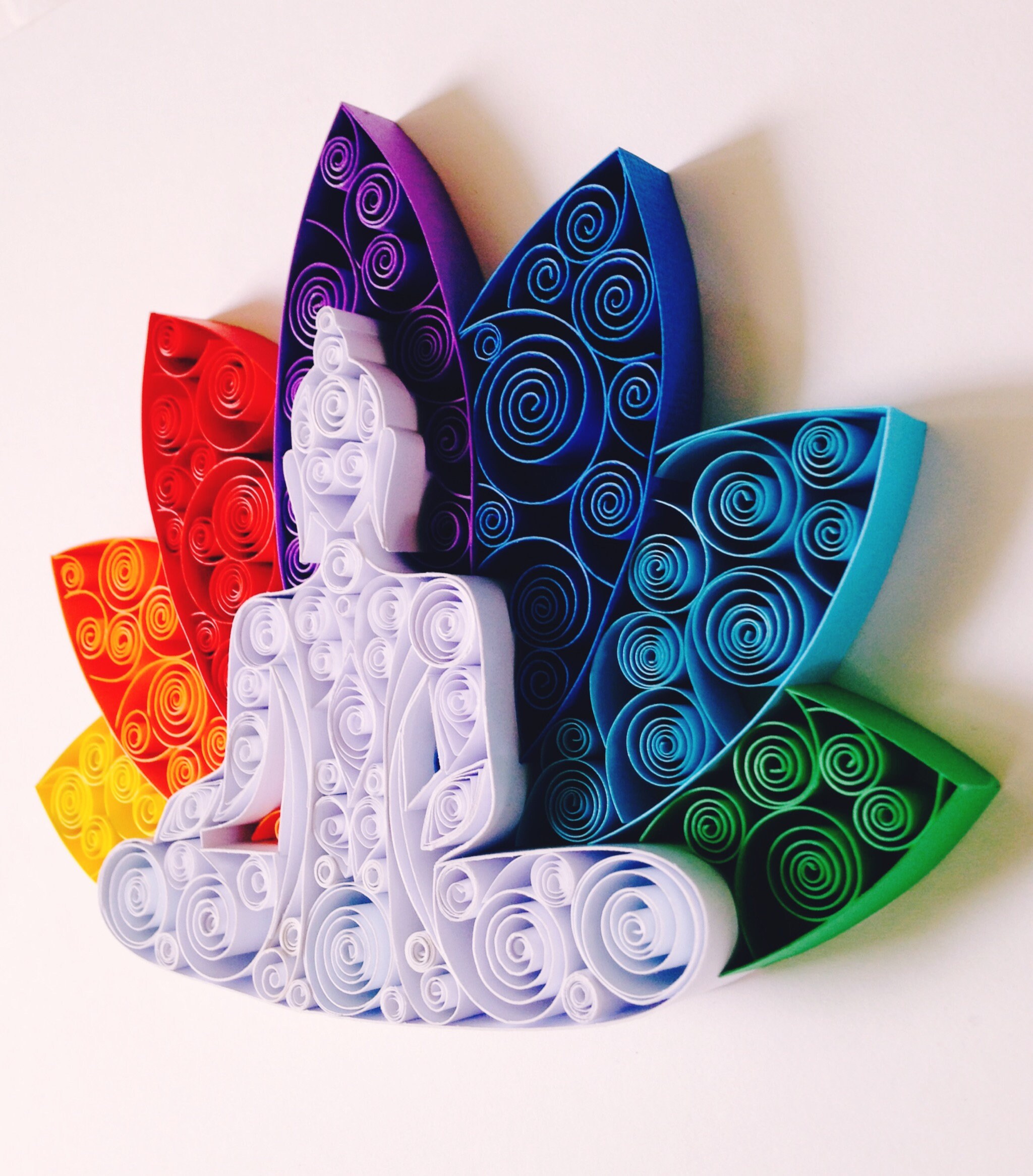 Quilling Art Lotus Buddha Unique Gift Yoga Art Lotus Art - Etsy UK