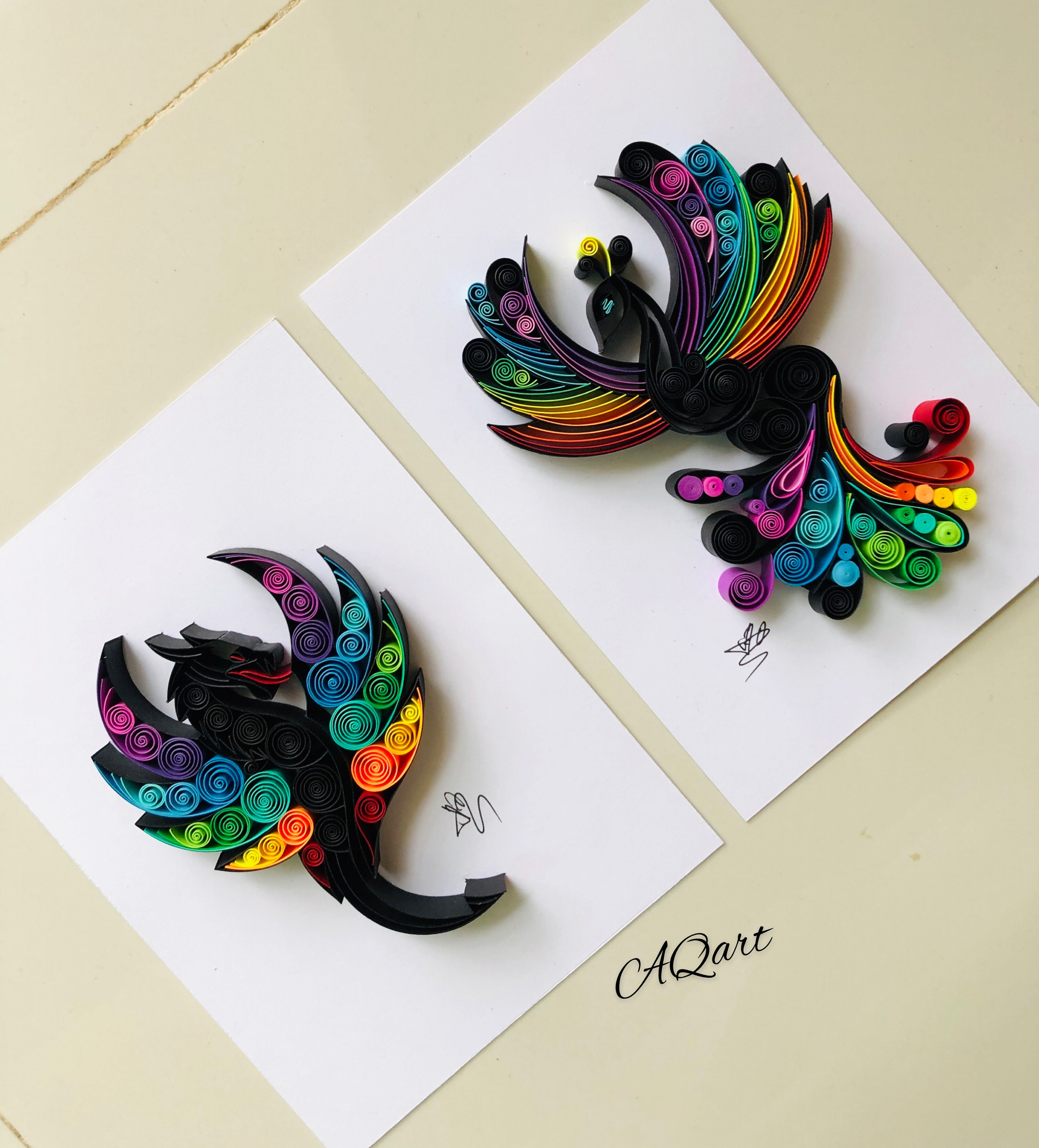 Phoenix Quilling Art the Phoenix Quilled Paper Art Unique - Etsy Canada