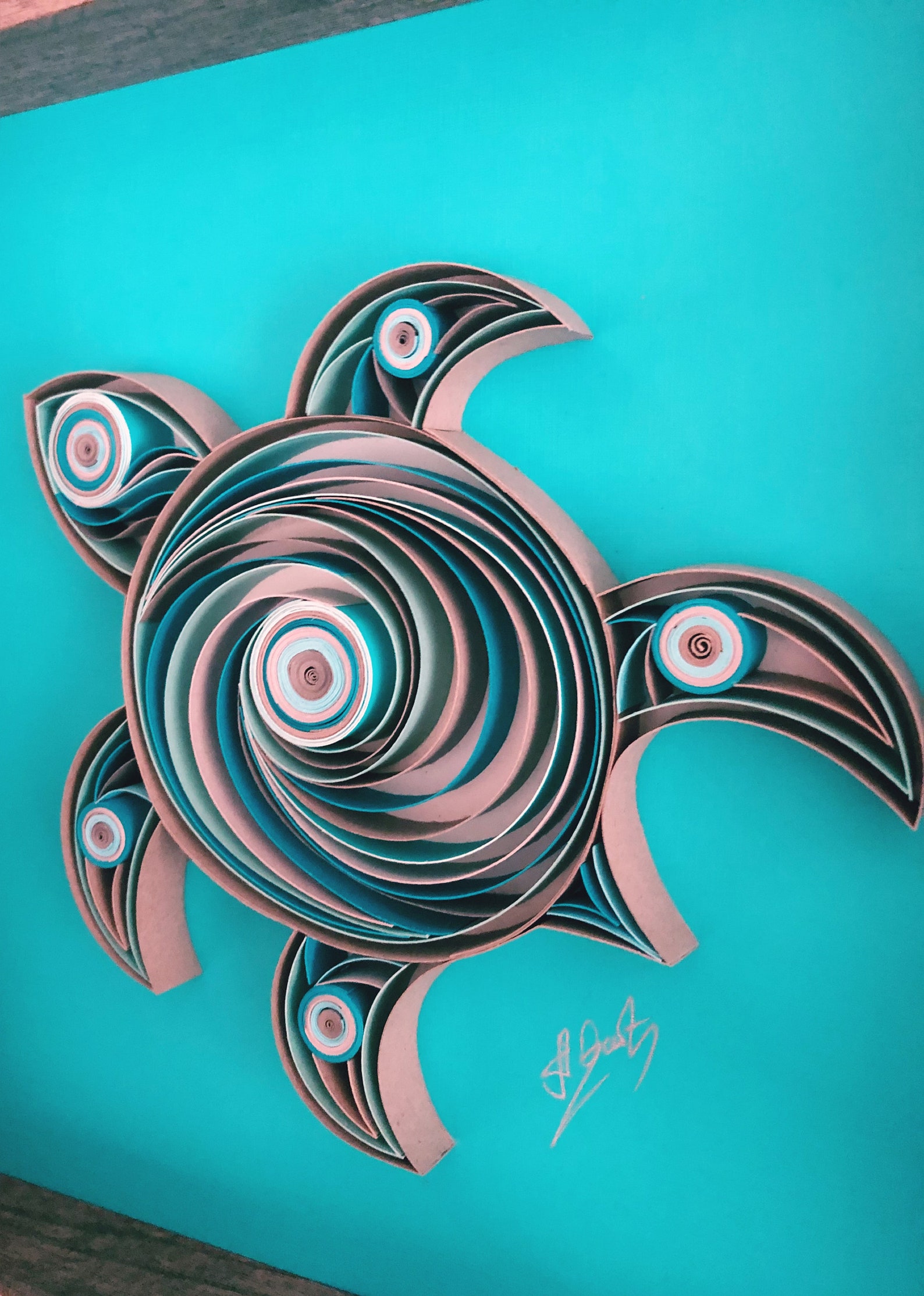 Quilling Turtle-turtle Art-quilling Wall Art-nursery - Etsy Canada