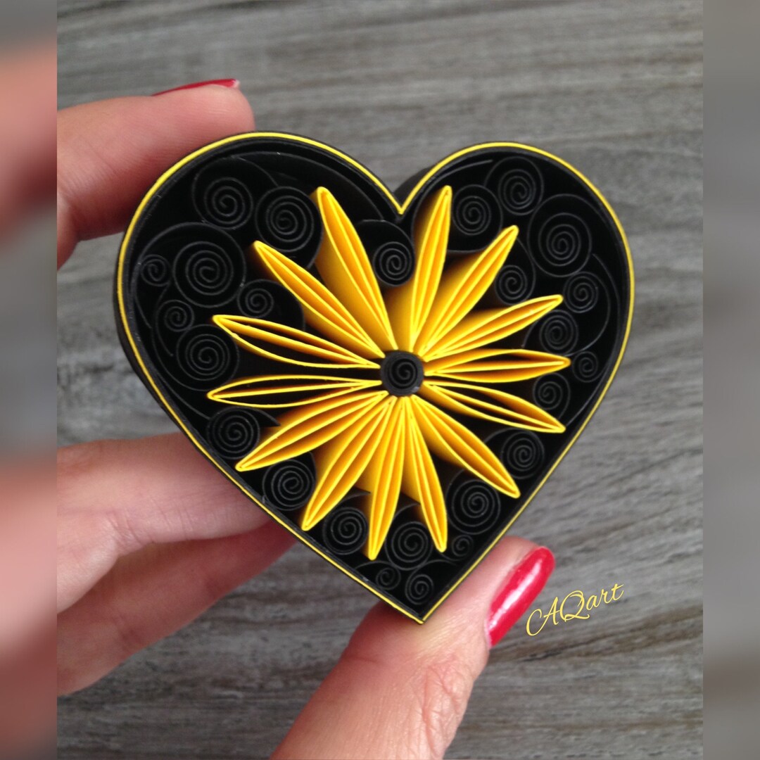 Quilling Magnet, Mini Heart Magnet, Quilled Heart Magnet/love Magnet ...