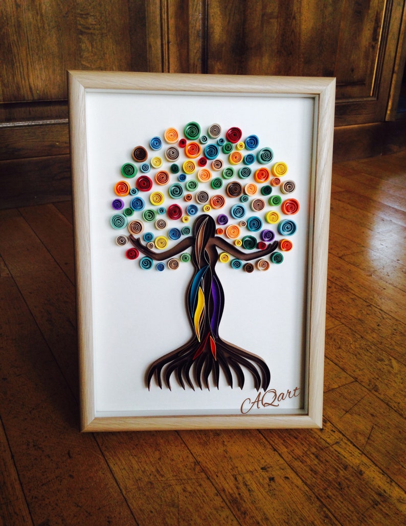 Quilling Art 'Tree of Life'Paper Wall Art-Unique | Etsy