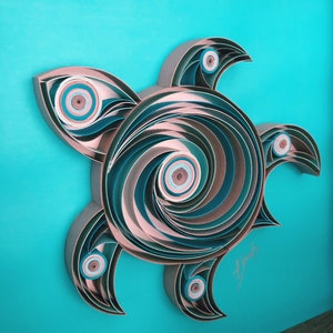 Quilling Turtle-turtle Art-quilling Wall Art-nursery - Etsy Canada