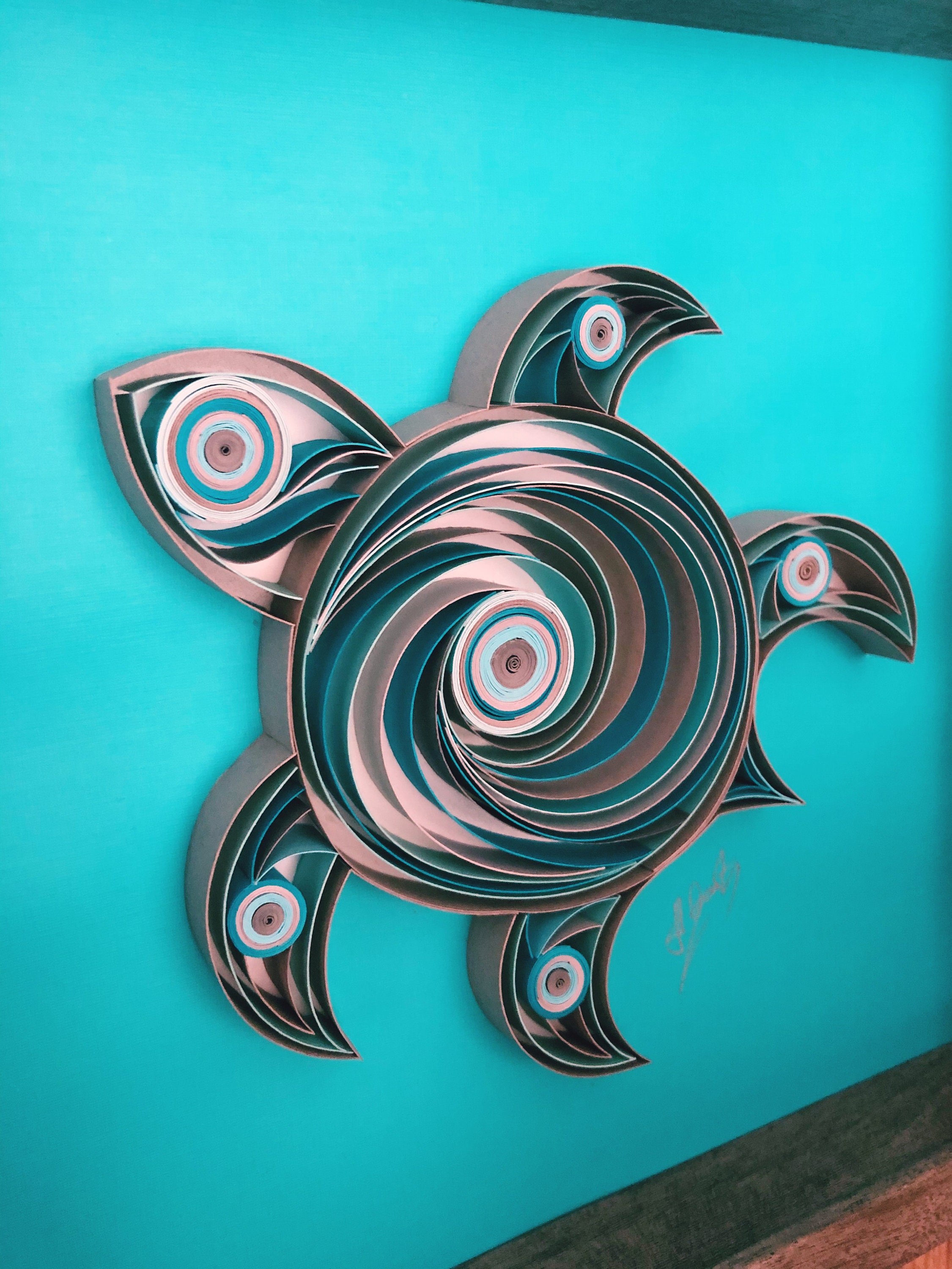 Quilling Turtle-turtle Art-quilling Wall Art-nursery - Etsy Canada