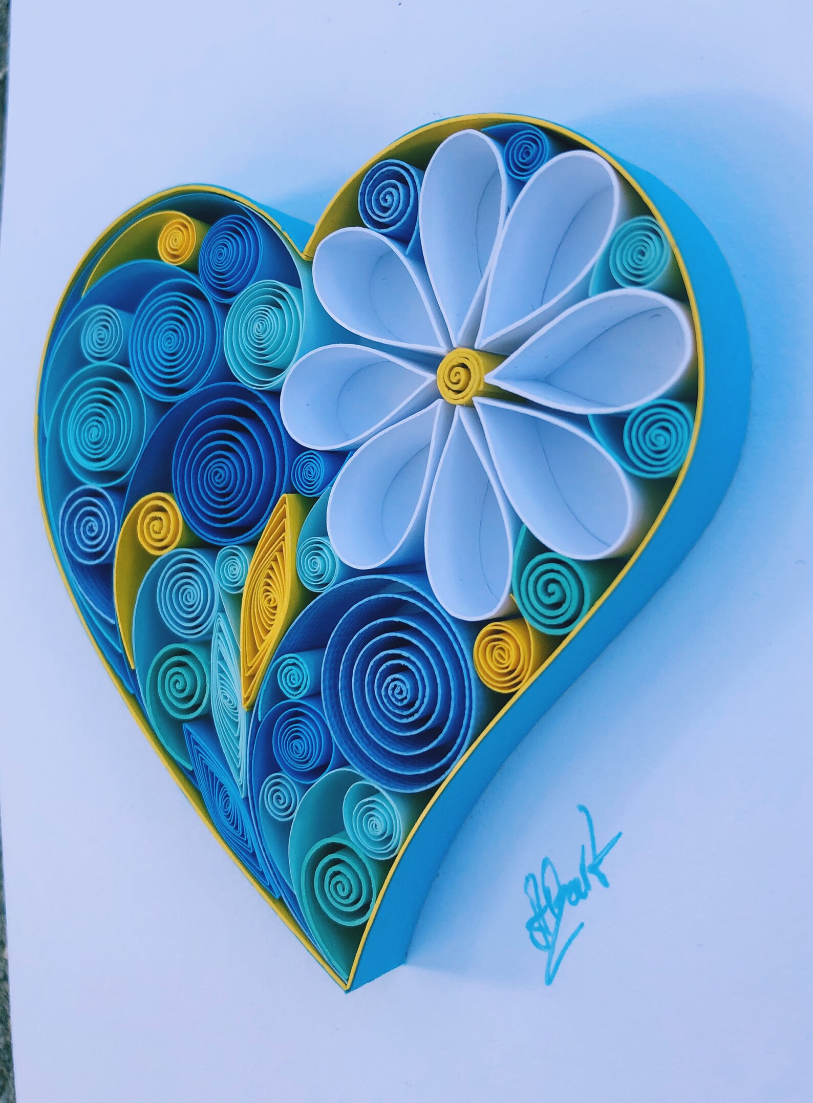 Quilling Paper Art 'daisy Love'blue Lover - Etsy