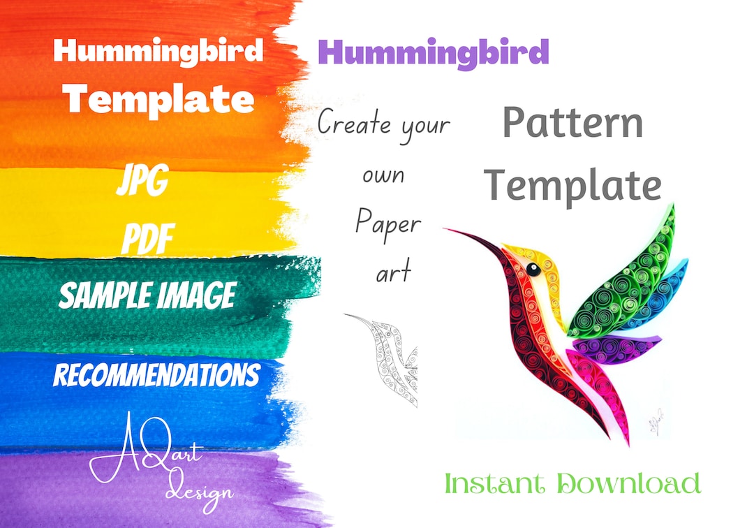 Hummingbird Pattern - Hummingbird Template - How to Make Hummingbird ...