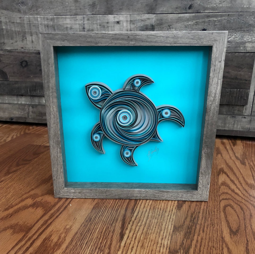 Quilling Turtle-turtle Art-quilling Wall Art-nursery - Etsy Canada
