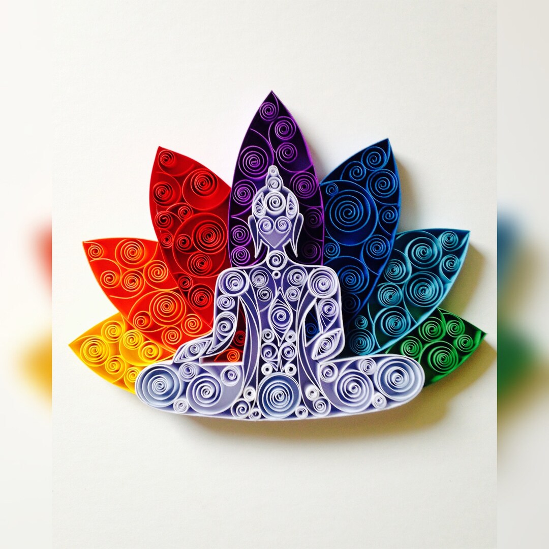 Quilling Art Lotus Buddha, Unique Gift, Yoga Art, Lotus Art ...