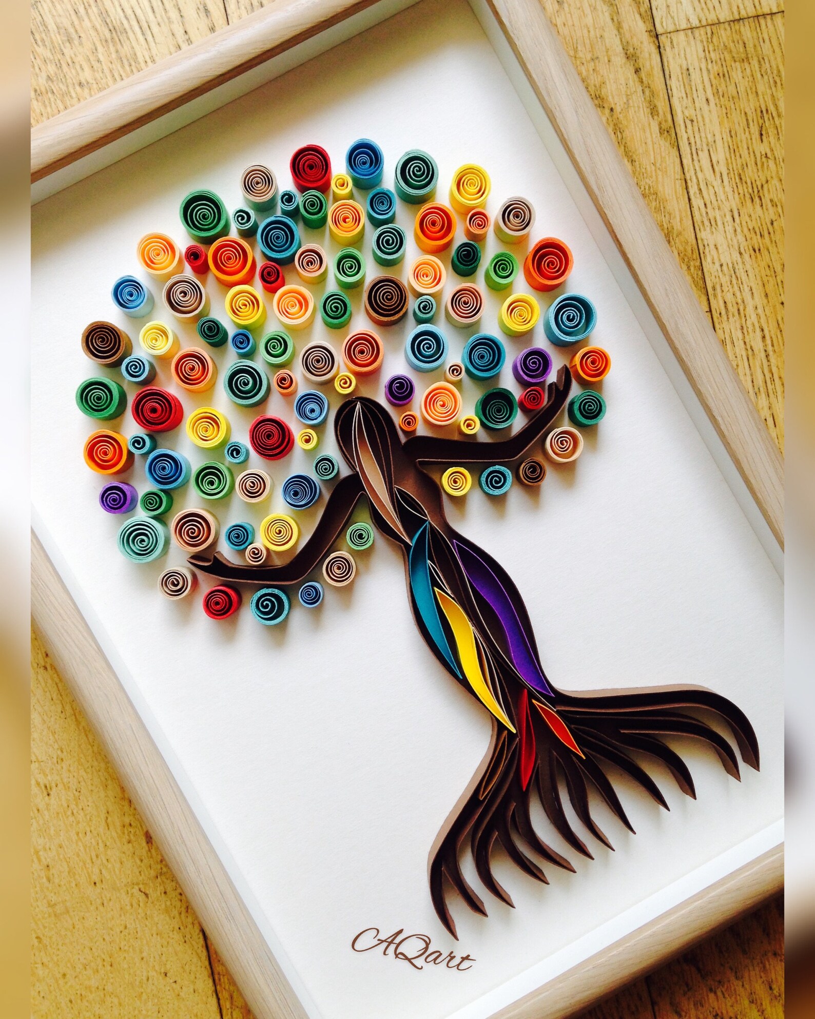 Quilling Art 'tree of Life'paper Wall Art-unique - Etsy UK