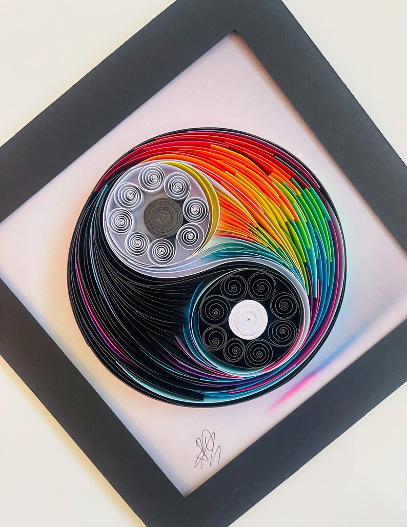 Unique Yin Yang Quilling Art – Rainbow Paper Wall Decor - Etsy