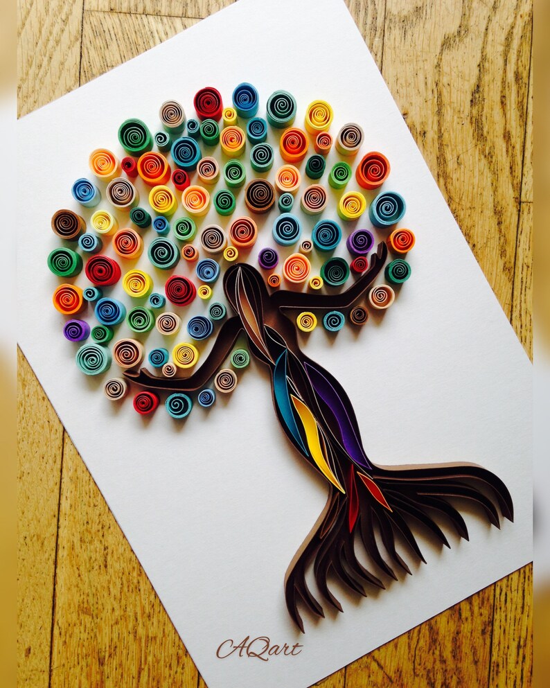 Quilling Art 'Tree of Life'Paper Wall Art-Unique | Etsy