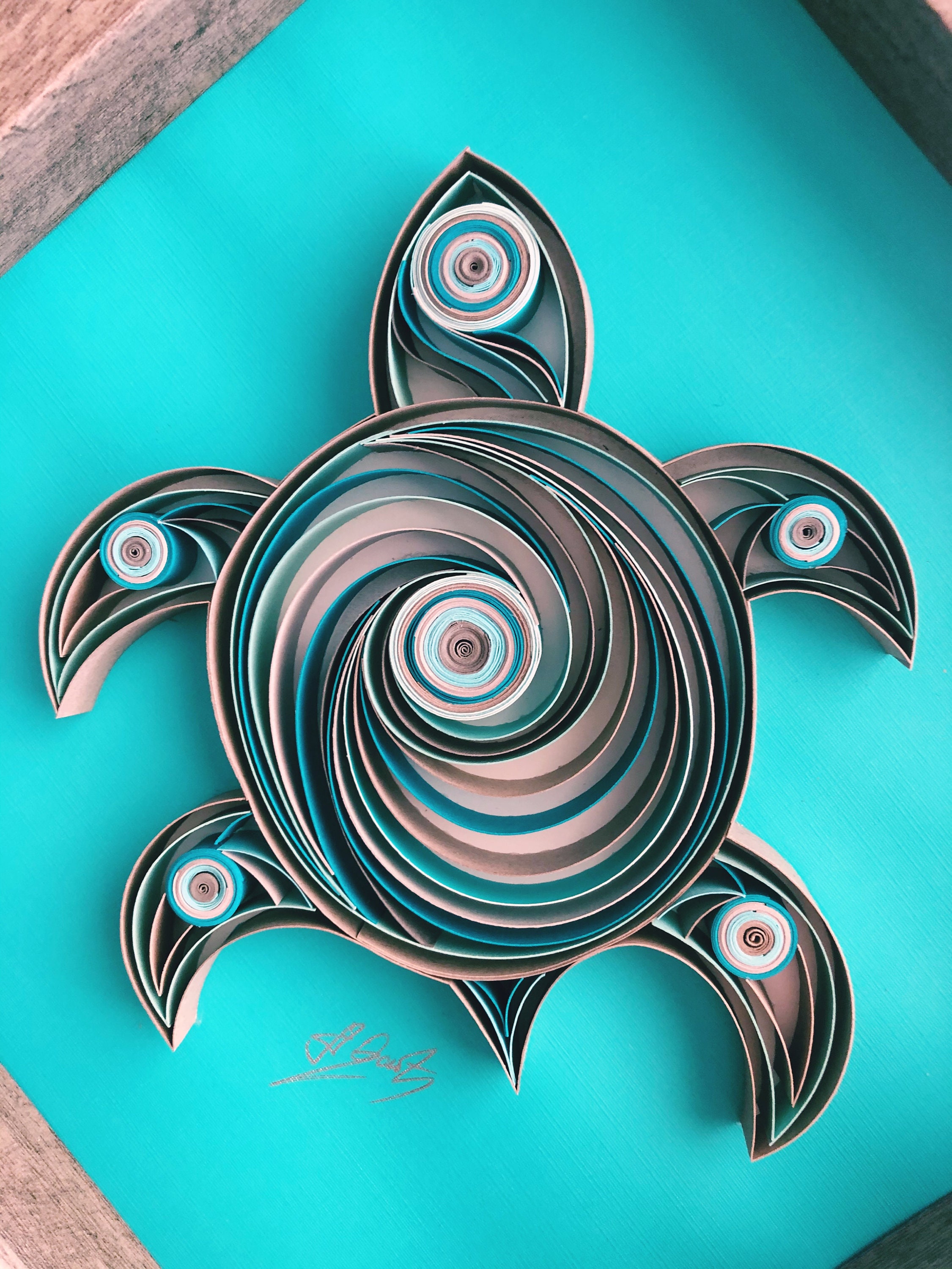 Quilling Turtle-turtle Art-quilling Wall Art-nursery - Etsy Canada