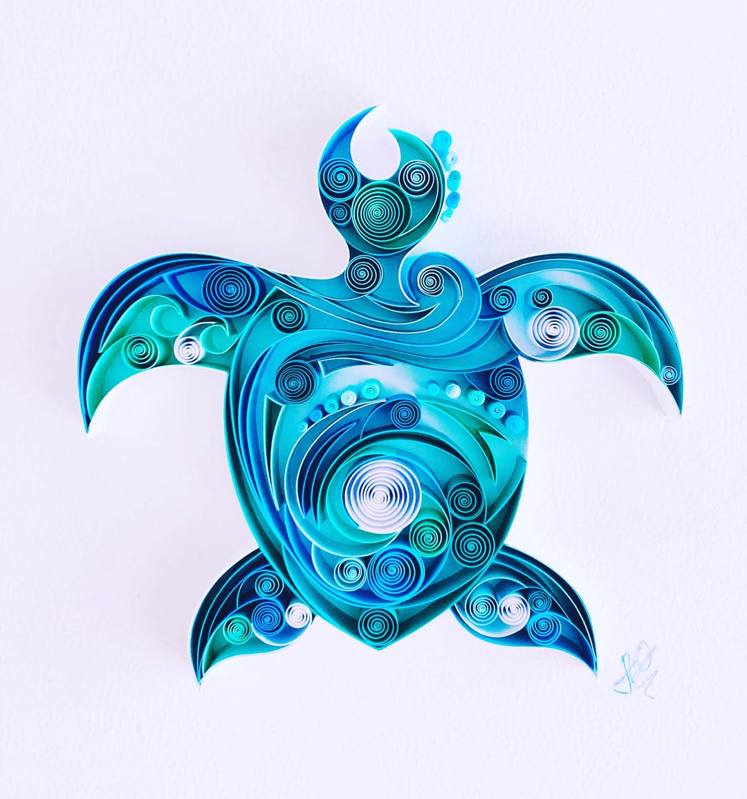 Quilling Wall Art 'turtle' - Turtle Paper Art - Quilled Turtle - Unique ...