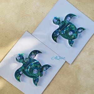 Quilling Wall Art 'turtle' - Turtle Paper Art - Quilled Turtle - Unique ...