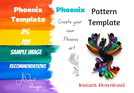 Phoenix Pattern Phoenix Template How to Make Phoenix - Etsy