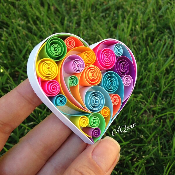 Quilled Heart - Etsy