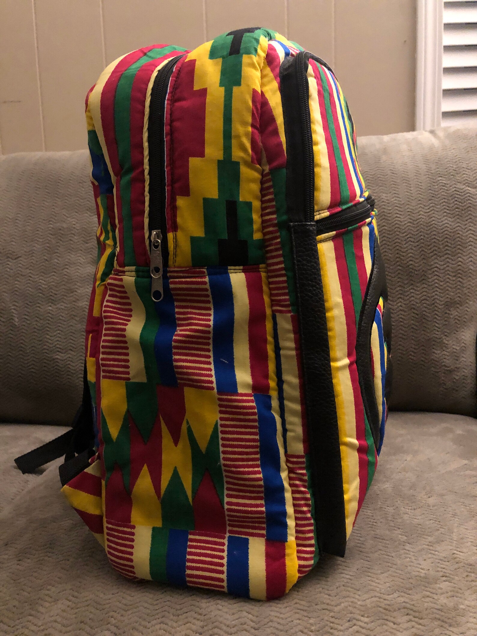 African Print Backpack - Etsy
