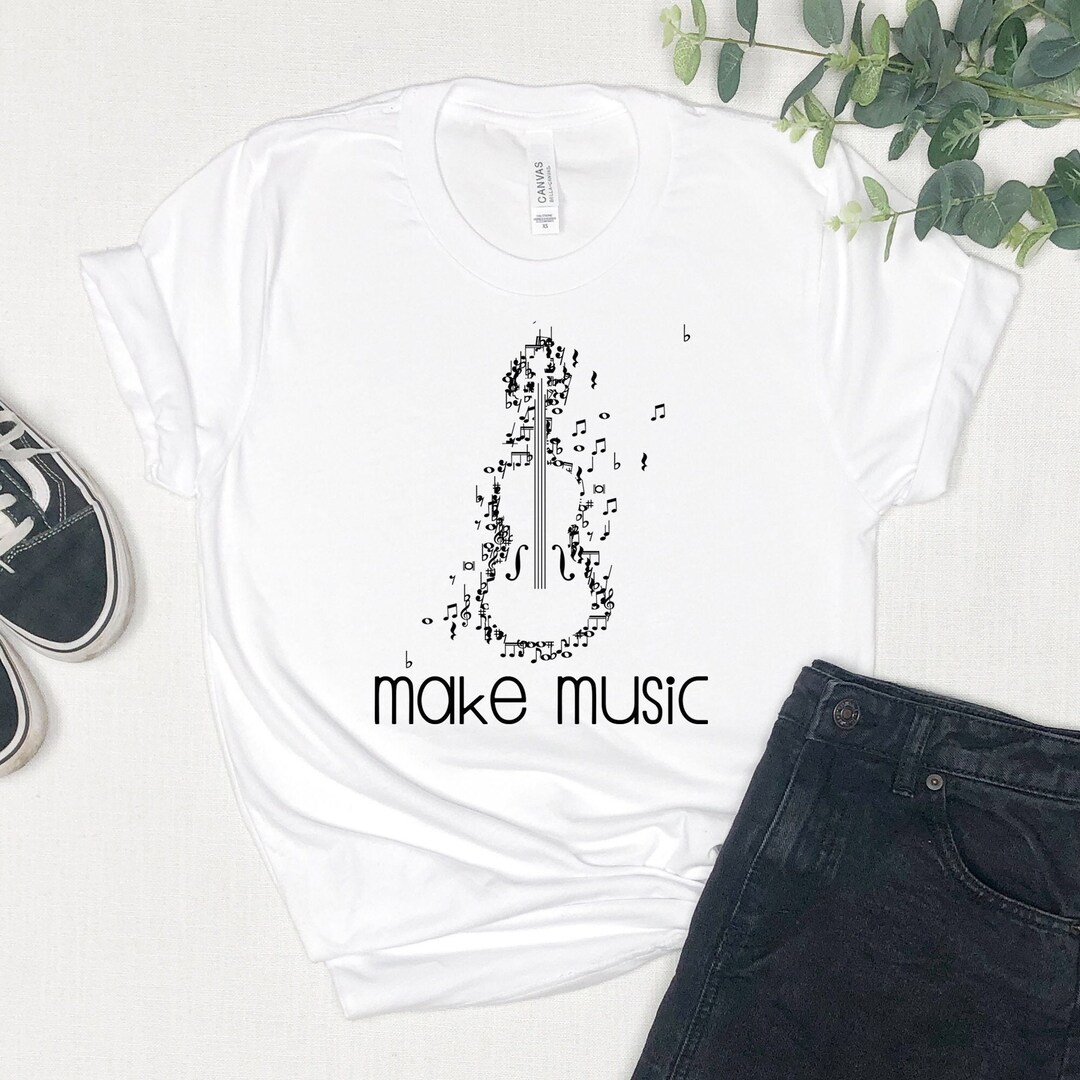 Violin Shirt / Make Music Violinist Gift / String Instrument / Music ...