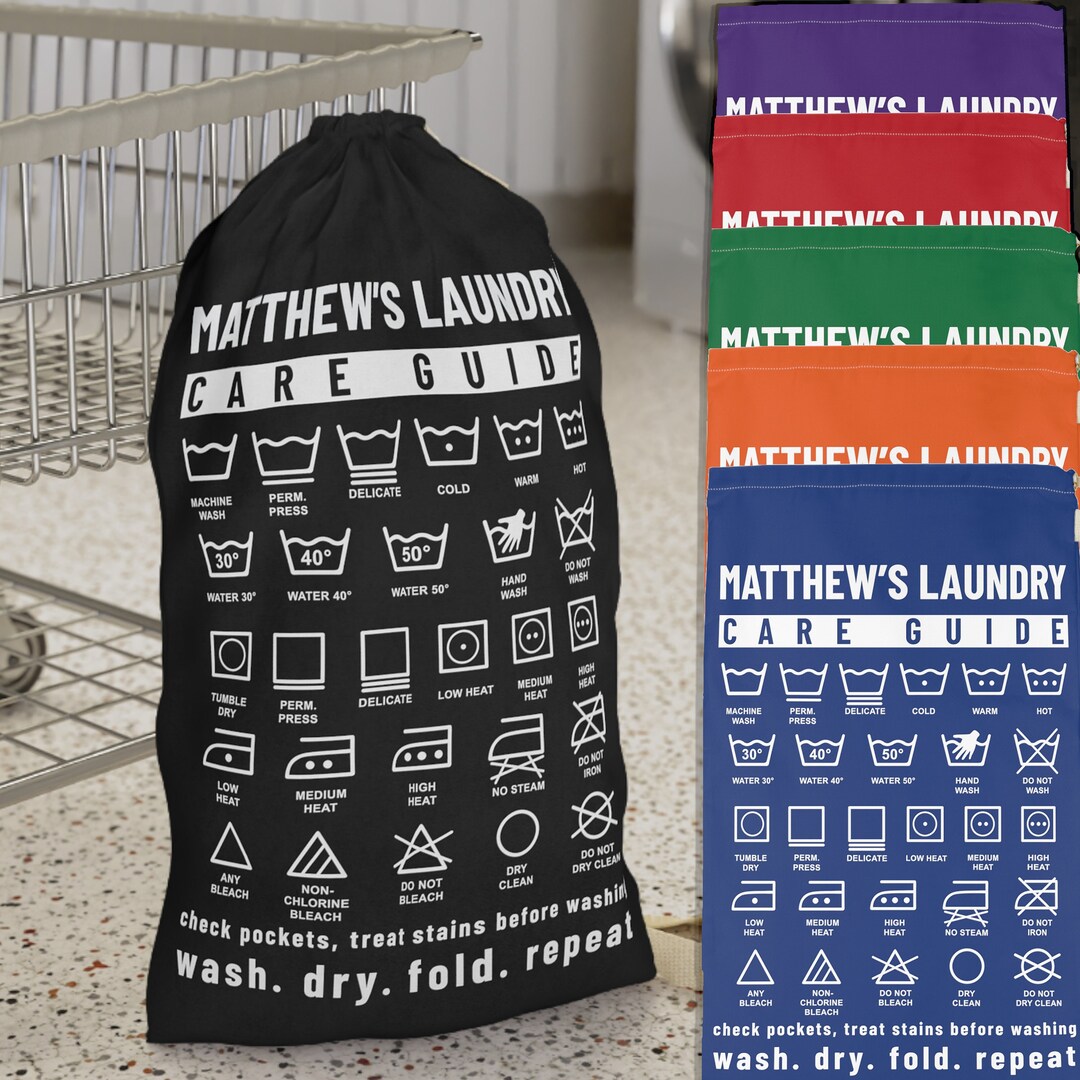 Personalized Laundry Bag / College Merch Custom Name / Student Laundry ...