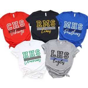 Custom School Spirit Shirt: Personalized Mascot & Colors - Etsy