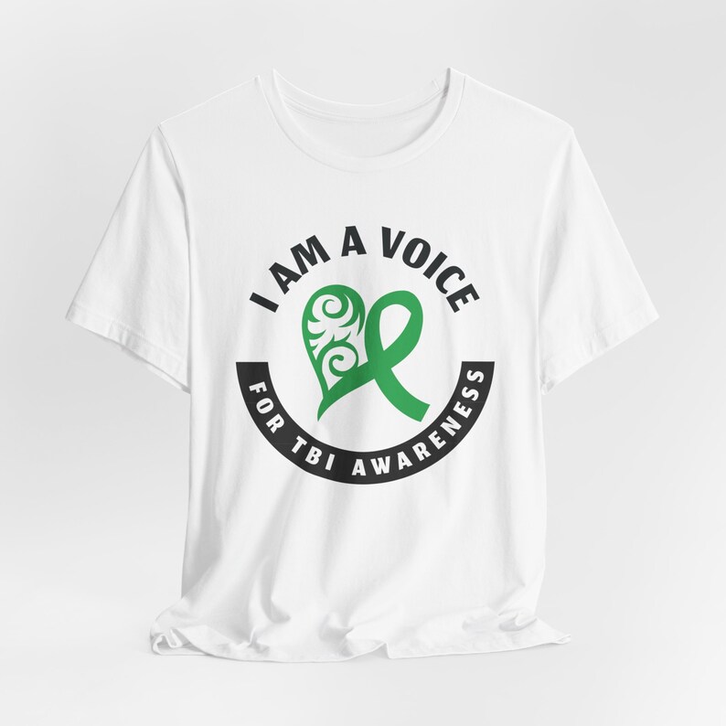 TBI Awareness Shirt: Green Ribbon Support Tee - Etsy