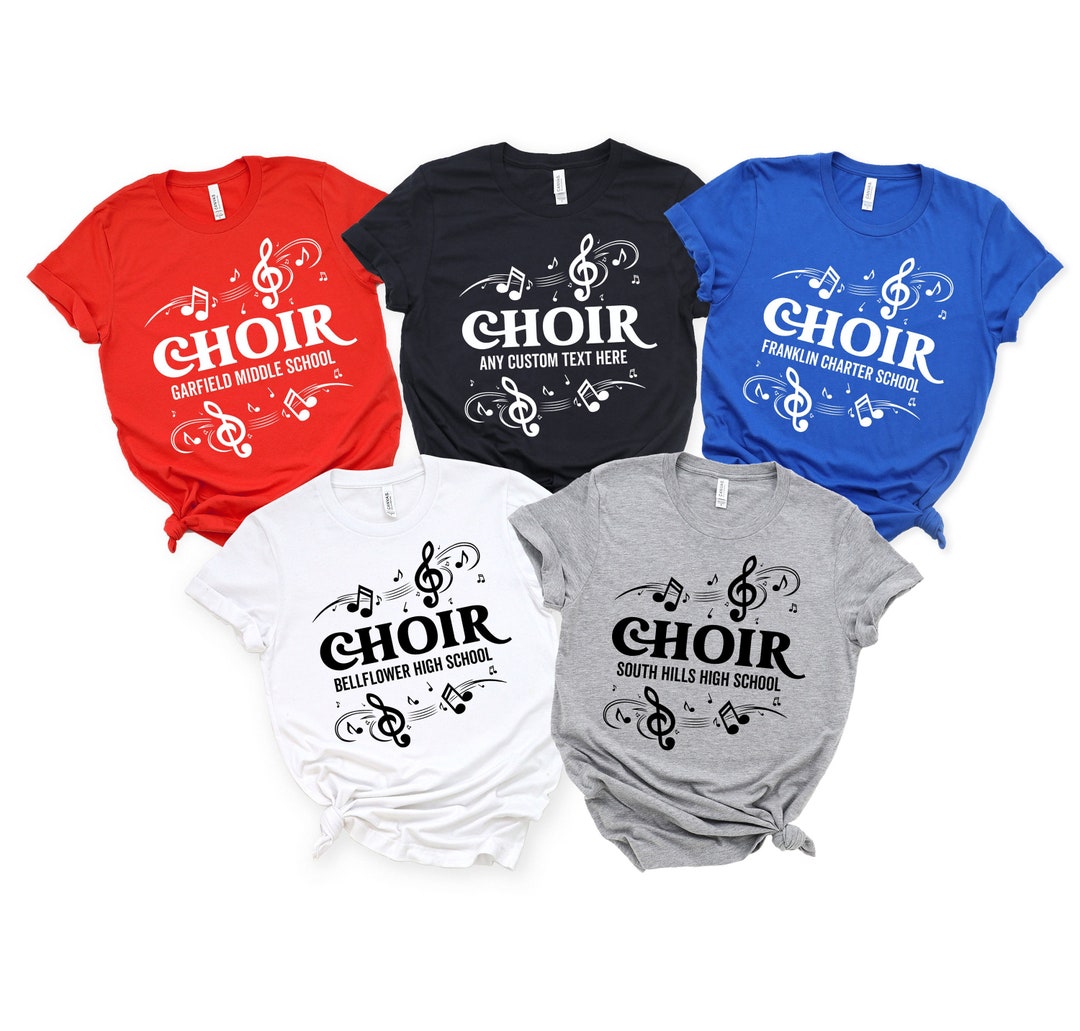 CUSTOM Choir Shirts / Personalized School Name / Music Teacher Choir ...
