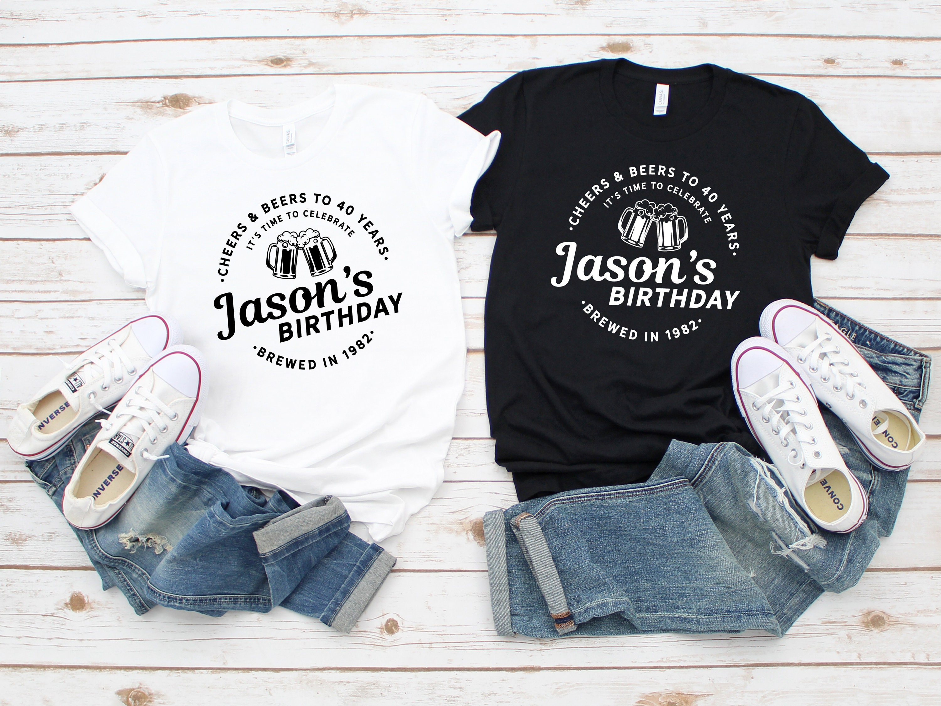 Custom Adult Birthday Shirts / Personalized Name Year and Age - Etsy