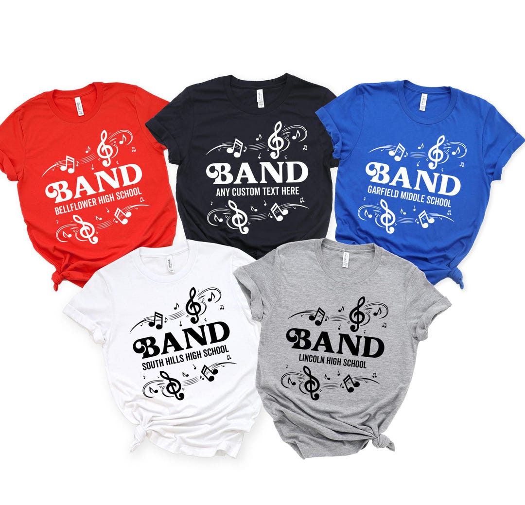 Custom School Band Shirt: Personalized Music Teacher Group Tee - Etsy