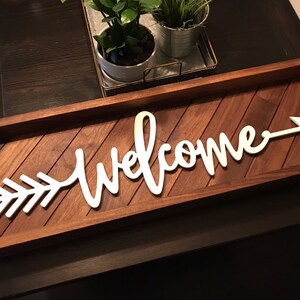 Walnut Welcome Sign - Etsy