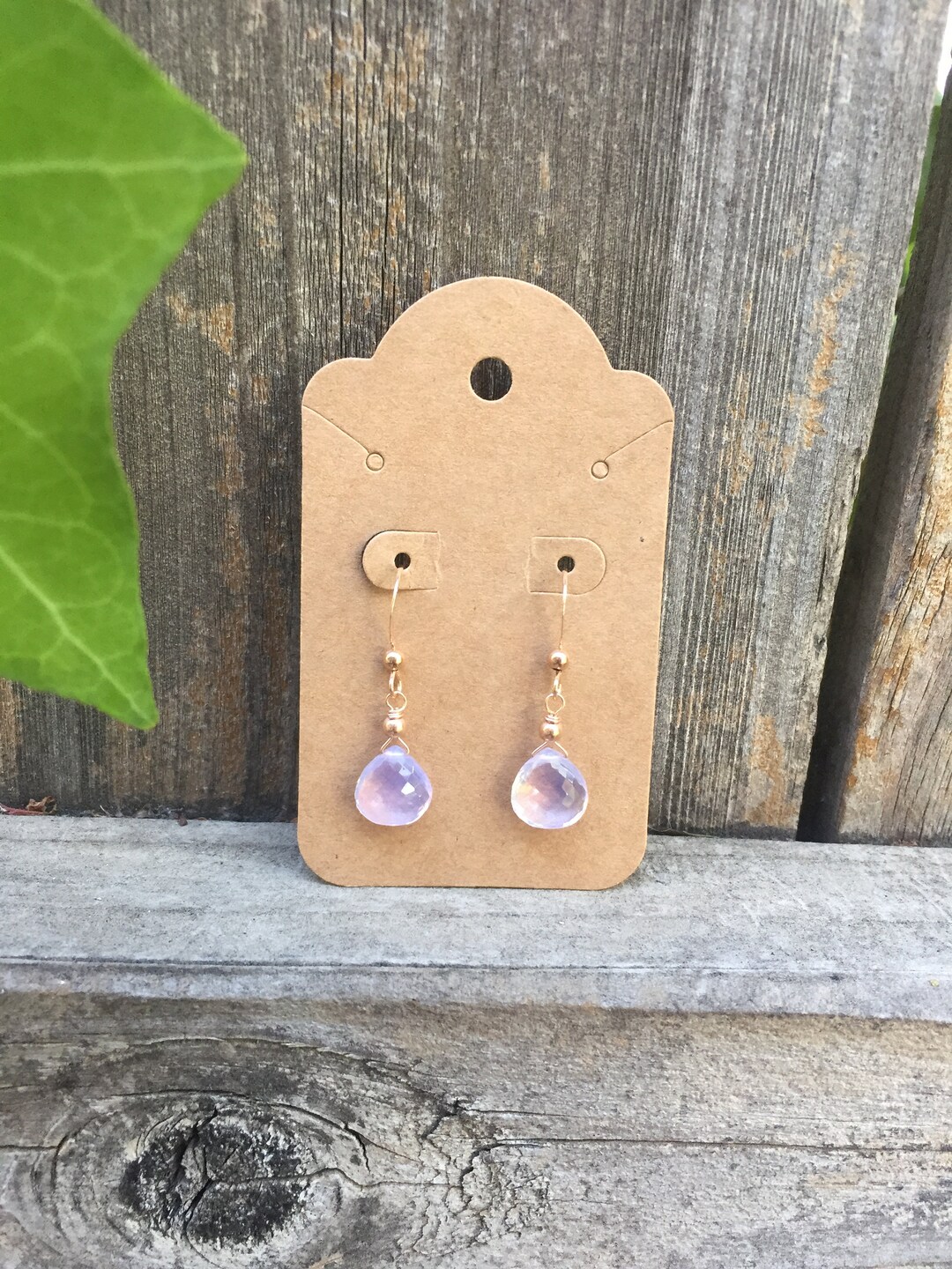 Rose Gold Scorolite Earrings: Faceted Lavender Quartz - Etsy