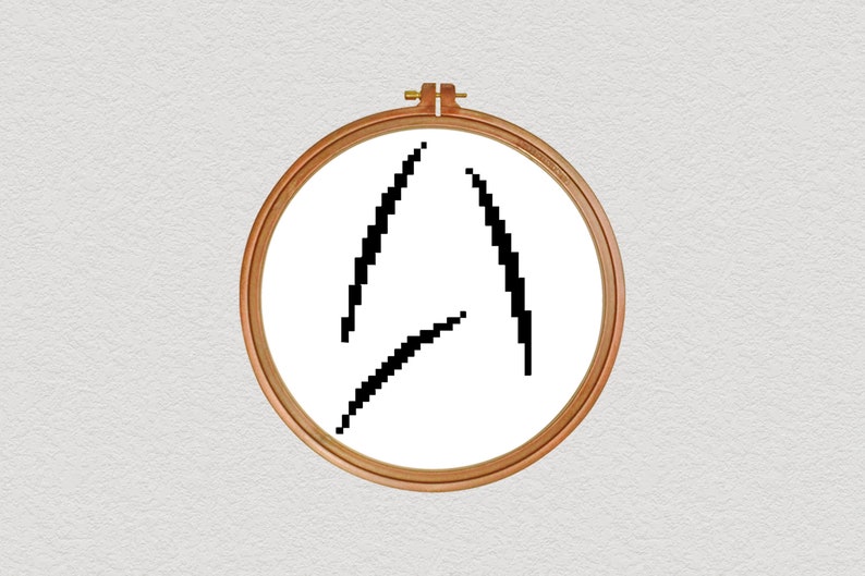 Minimalist Starfleet Insignia Cross Stitch Pattern - INSTANT DOWNLOAD ...