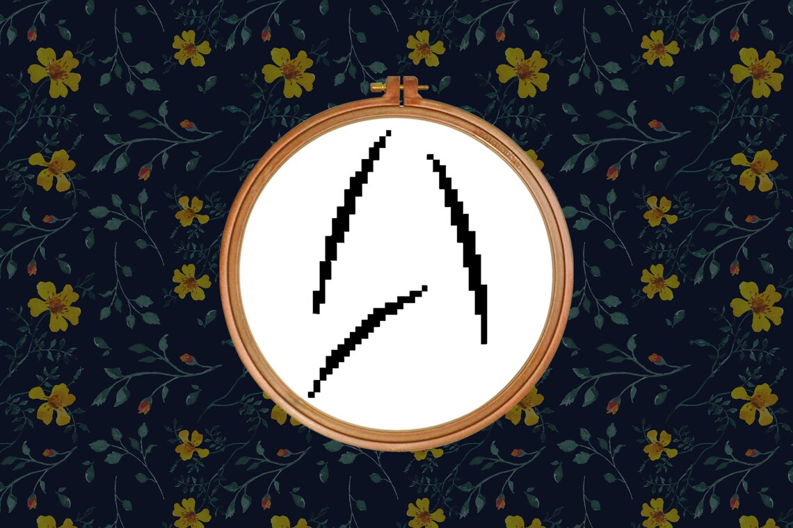 Minimalist Starfleet Insignia Cross Stitch Pattern - INSTANT DOWNLOAD ...