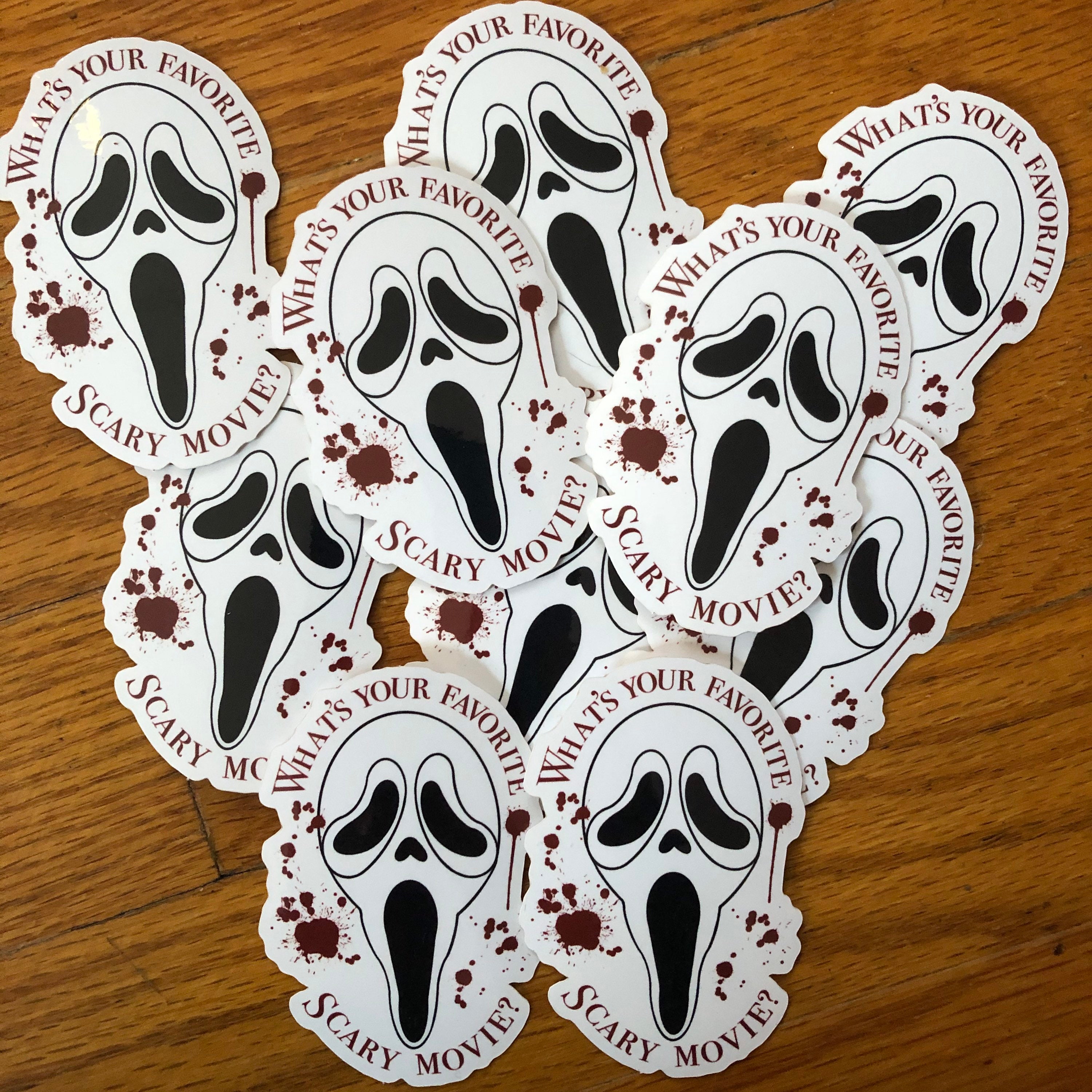 Scream Ghostface Sticker Cuál es tu película de miedo favorita - Etsy ...