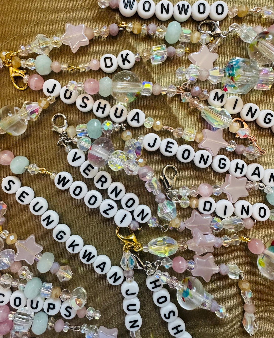 K-pop SVN Bias Phone Charm, Concert Confetti Bead, Kpop Fan Handmade ...