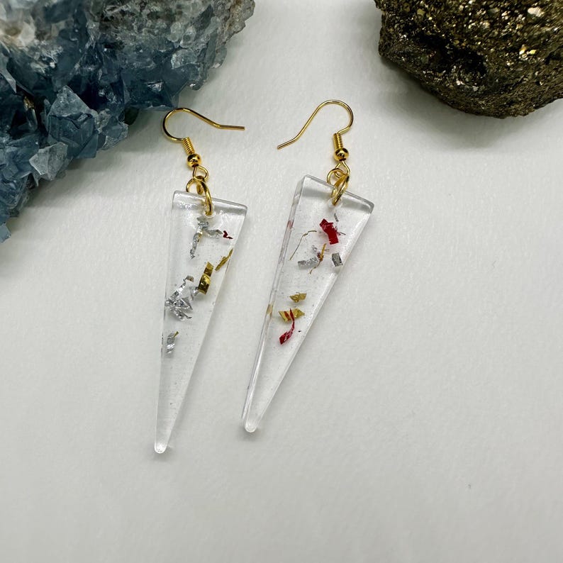 Kpop En-inspired Triangle Concert Confetti Earrings, Handmade Custom ...