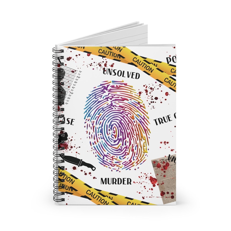 True Crime, Unsolved Murder Spiral Notebook, Gift for Crime Scene Tech ...