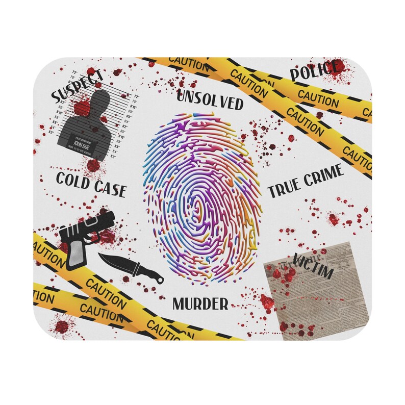 True Crime, Unsolved Murder, Fingerprint Mouse Pad rectangle - Etsy