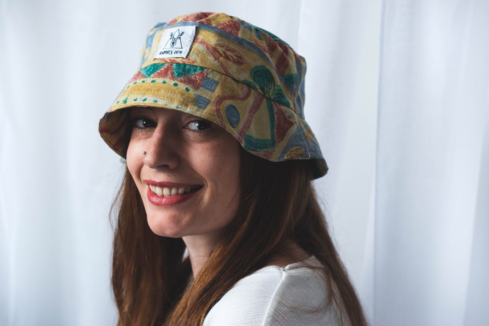 Handmade Vintage Floral Bucket Hat, Vintage Bucket Hat, Vintage Print ...