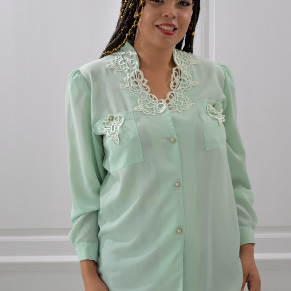 Mint Lace - Etsy