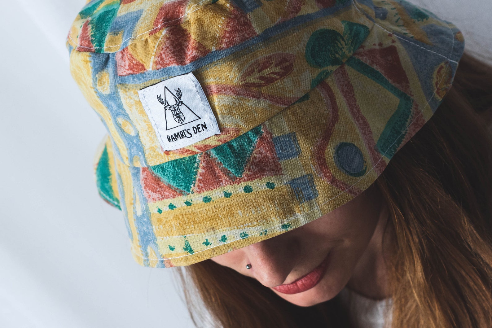Handmade Vintage Floral Bucket Hat, Vintage Bucket Hat, Vintage Print ...