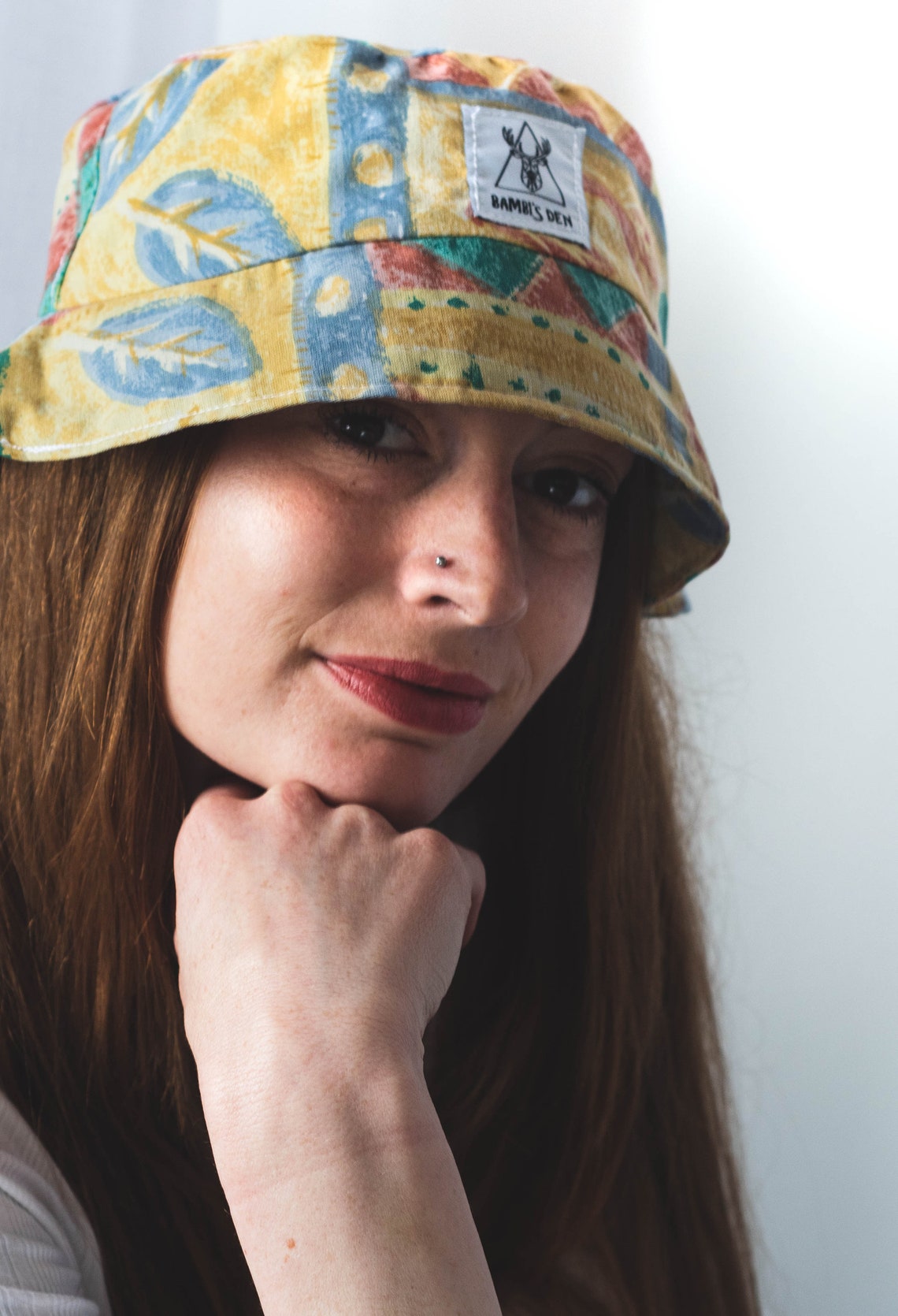 Handmade Vintage Floral Bucket Hat, Vintage Bucket Hat, Vintage Print ...